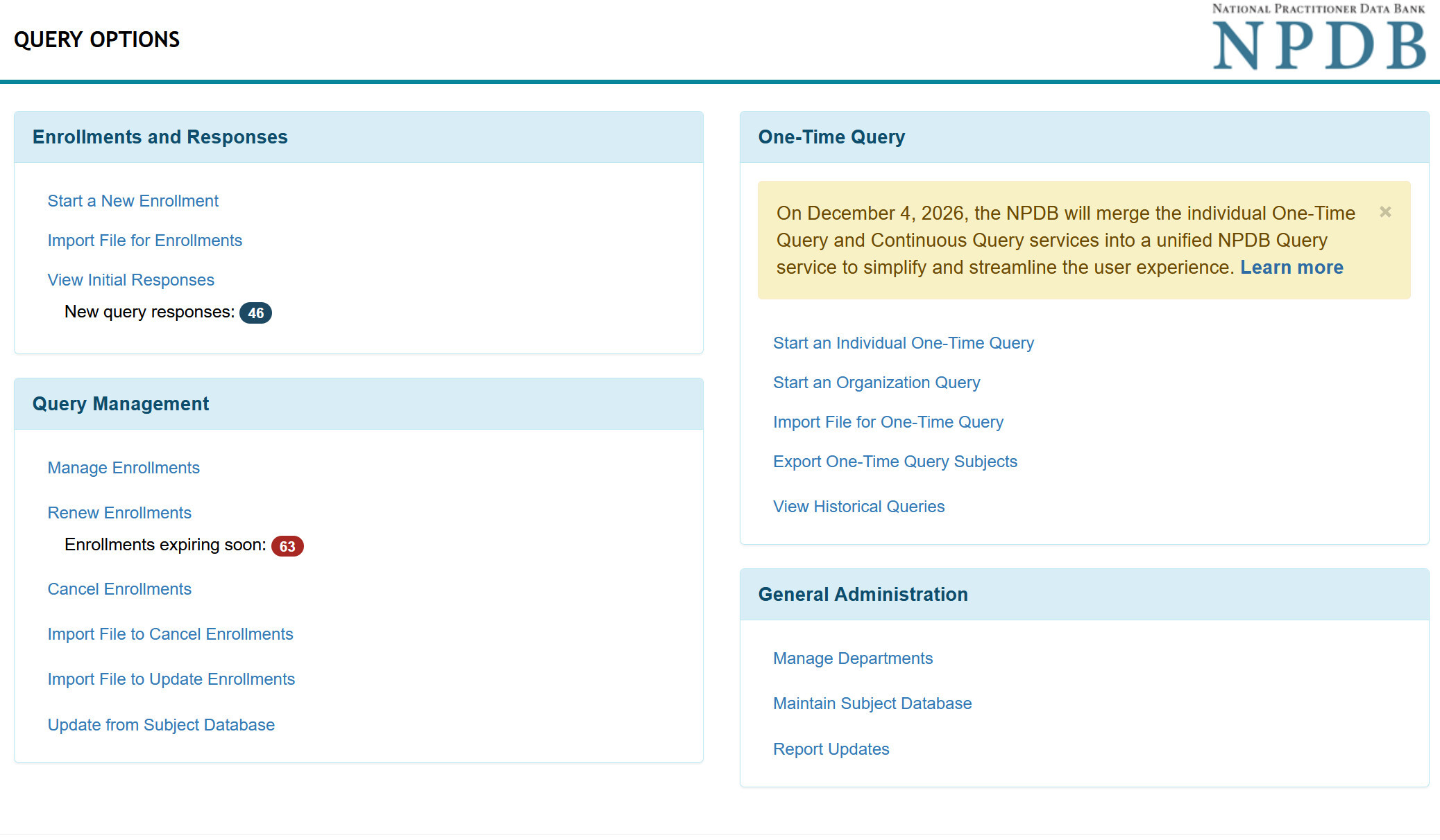 The NPDB - How to Store Subjects in Continuous Query